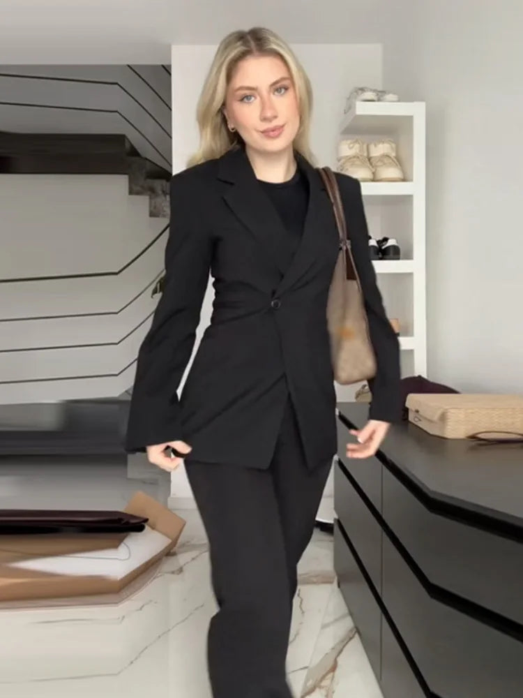 Izzy - Single button blazer jacket – sundayaffairs