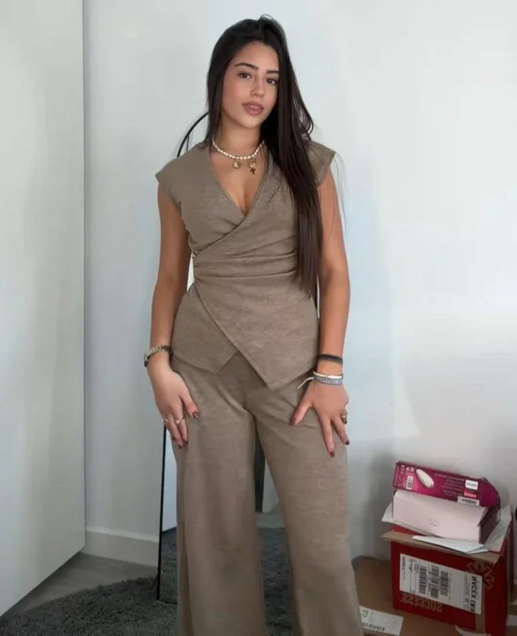 Audrey - Fine knitted two piece set – sundayaffairs