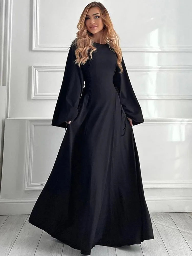 Minxie - Flattering dress with drawstring detail – sundayaffairs