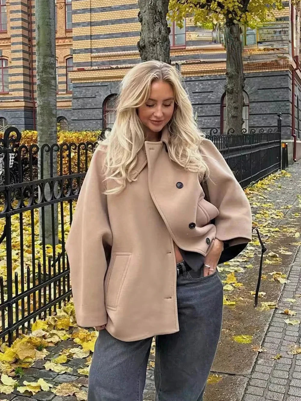 Naya - Diagonal buttoned jacket – sundayaffairs