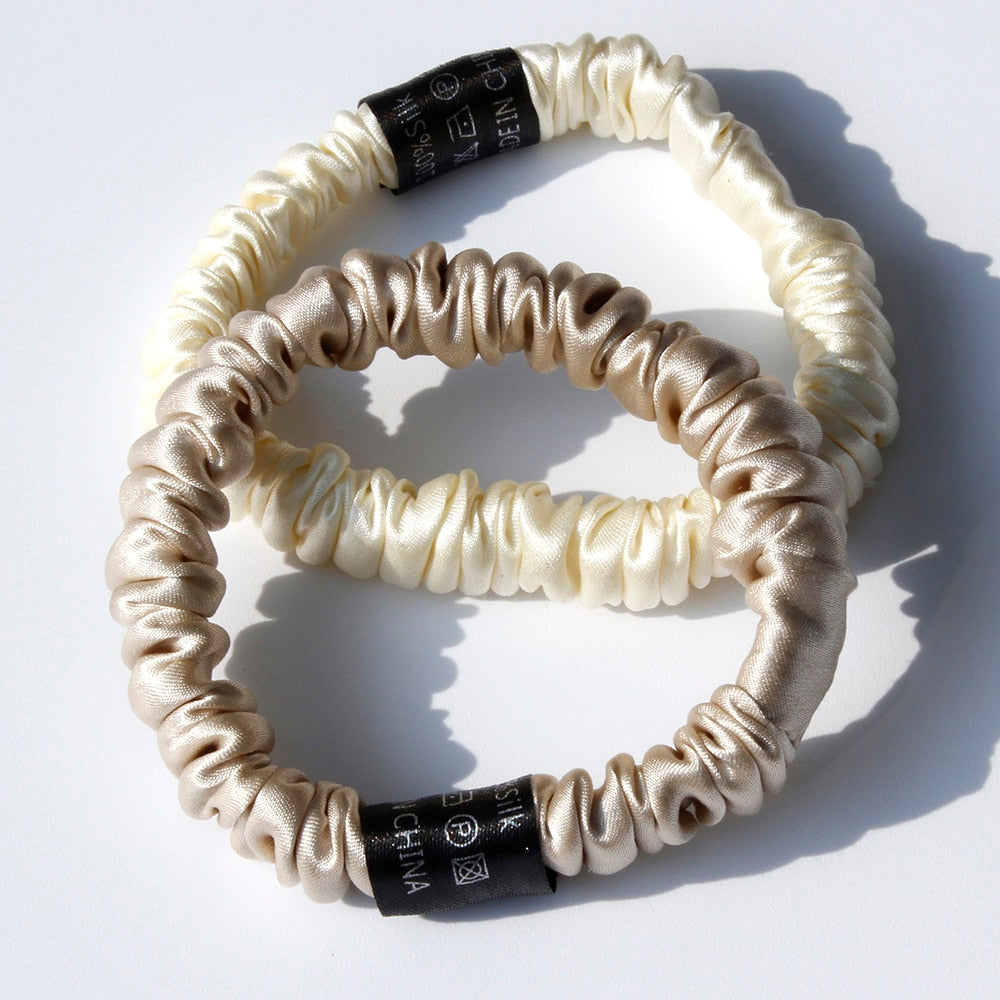 Mulberry Silk Skinny Scrunchies – sundayaffairs